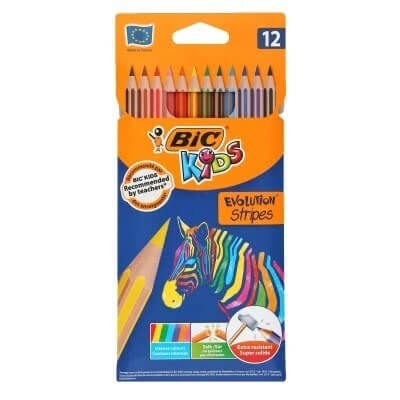 Drvene boje BIC Evolution Stripes 1/12