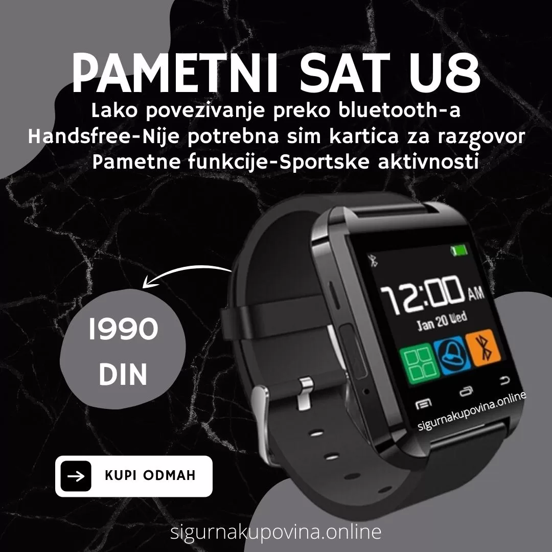 Pametni Elegantni Sat U8