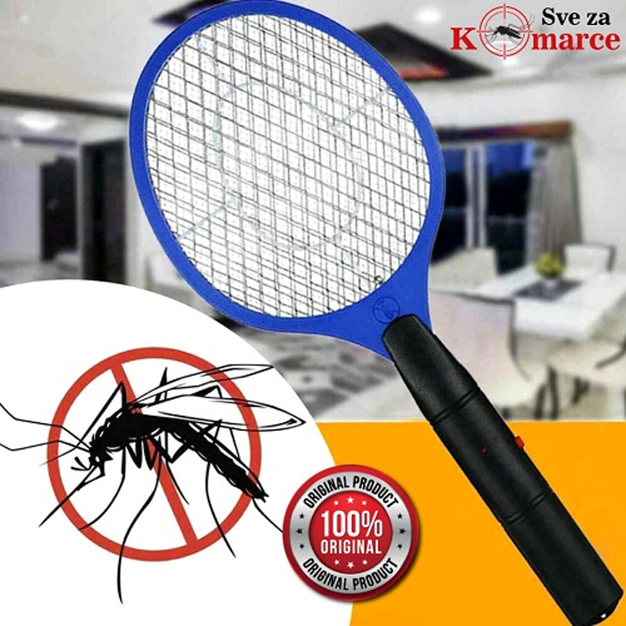 2u1 Reket za komarace, muve i insekte + LED Lampa