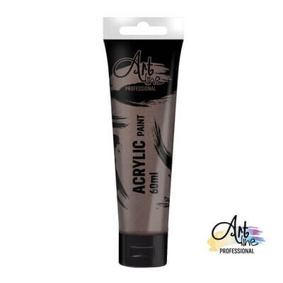 AKRILNA BOJA 60ML ART LINE Professional METALLIC DARK BROWN