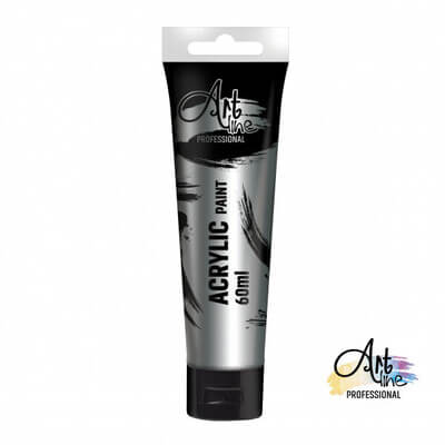 AKRILNA BOJA 60ML ART LINE Professional SILVER