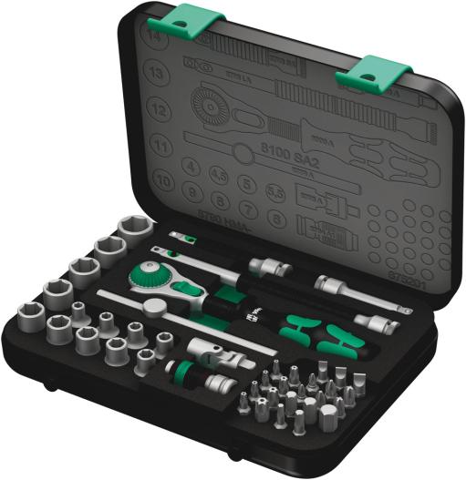 Wera 8100 SA 2 Zyklop set gedora, 1/4", metrički, 42 komada, 05003533001