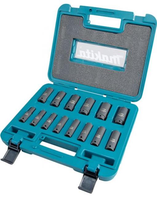 Makita 14-delni set 3/8" udarnih nasadnih ključeva B-55550