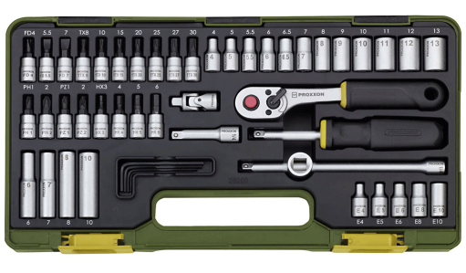 Proxxon Set mehaničkih instrumenata, 1/4“ (50-delni)