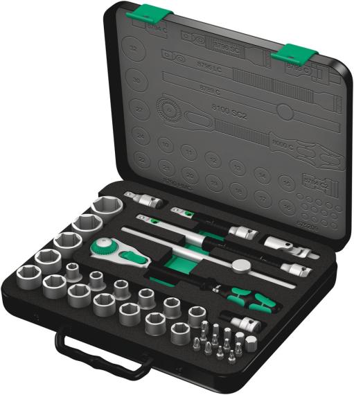 Wera 8100 SC 2 Zyklop set gedora, 1/2", metrički, 37 komada, 05003645001