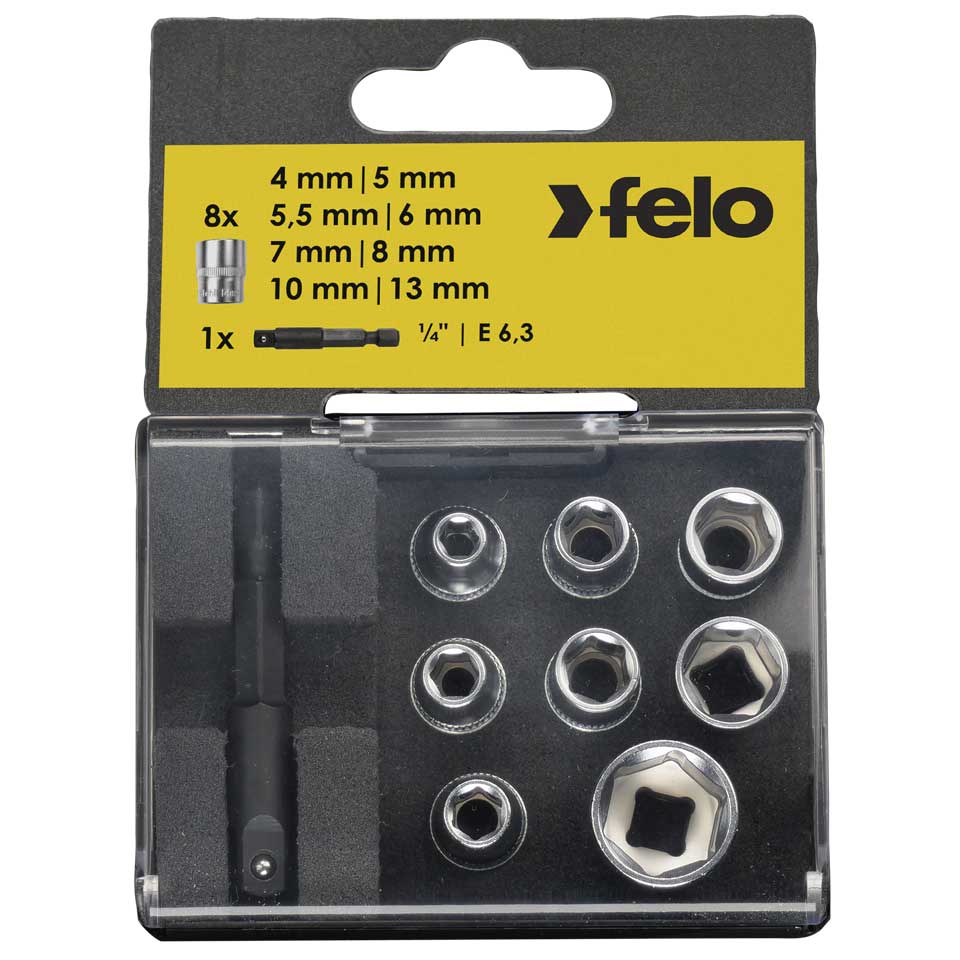 Felo Socket-Box 1/4″ 9 kom. SW 4 – 13 mm