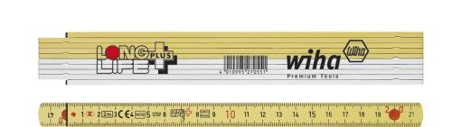 Wiha 27055 Sklopivi metar LongLife Plus, 2 m, metrika, 10 segmenata, žuta