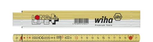 Wiha 27059 Sklopivi metar LongLife plus, 2 m metrika, 10 segmenata, bela