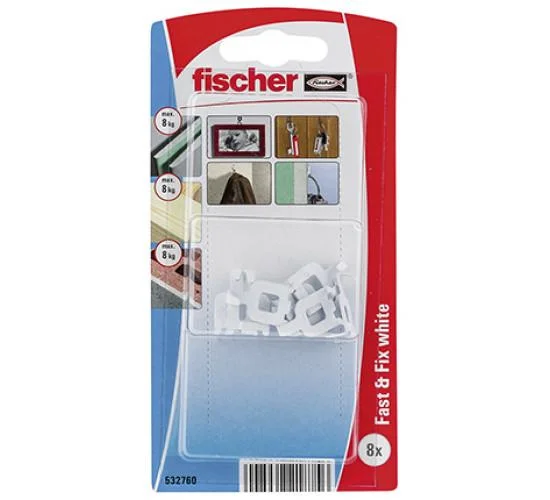 Fischer Fast Fix (8kom) bela brzomontirajuća kukica