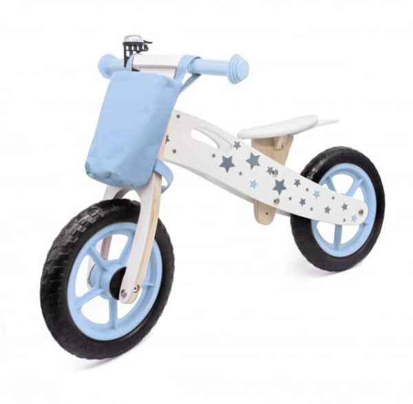 Drveni balans bicikl G202 – plavi, 000281