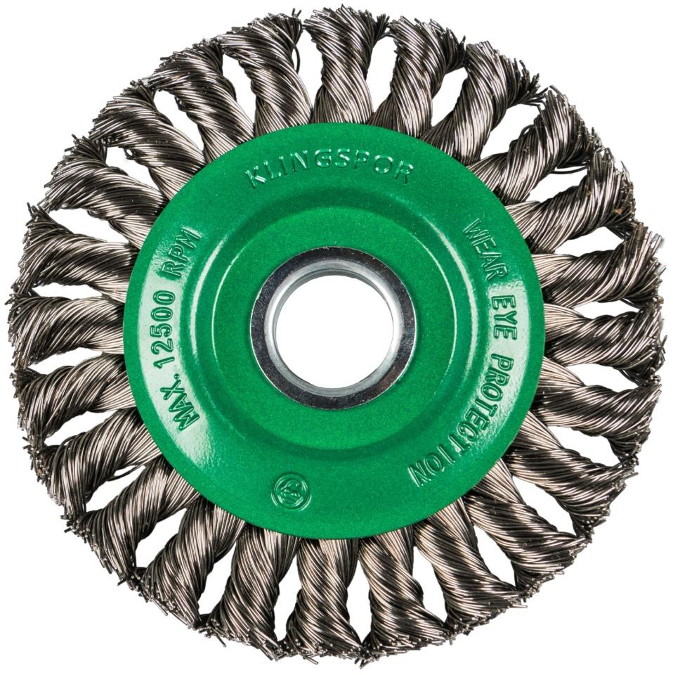 Klingspor BR 600 Z kružna četka upletena – jedan Number of rows 1, 115 x 14 x 22,23 mm, 0,5 nerđajući čelik
