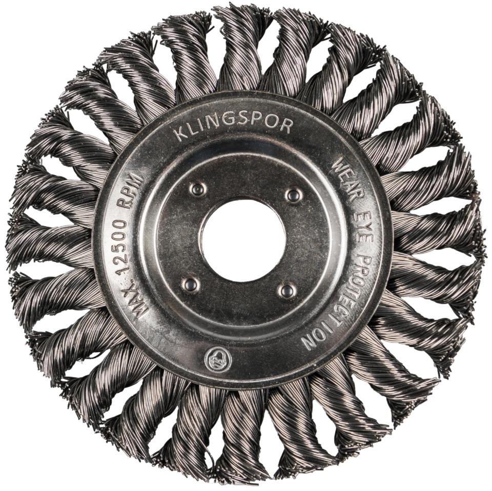 Klingspor BR 600 Z kružna četka upletena – jedan Number of rows 1, 125 x 14 x 22,23 mm, 0,5 Čelik savijen