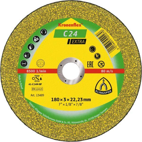 Klingspor C 24 EX rezne ploče, 180 x 3 x 22,23 mm ravan