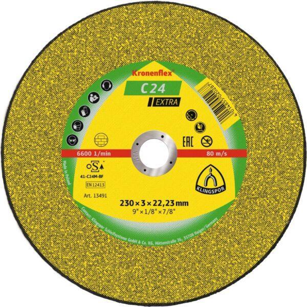 Klingspor C 24 EX rezne ploče, 230 x 3 x 22,23 mm ravan