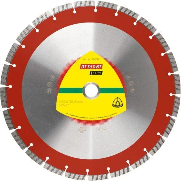 Klingspor DT 350 BT dijamantske rez.ploče, 300 x 2,8 x 20 mm 21 segmenti 40 x 2,8 x 10 mm, Stand. turbo