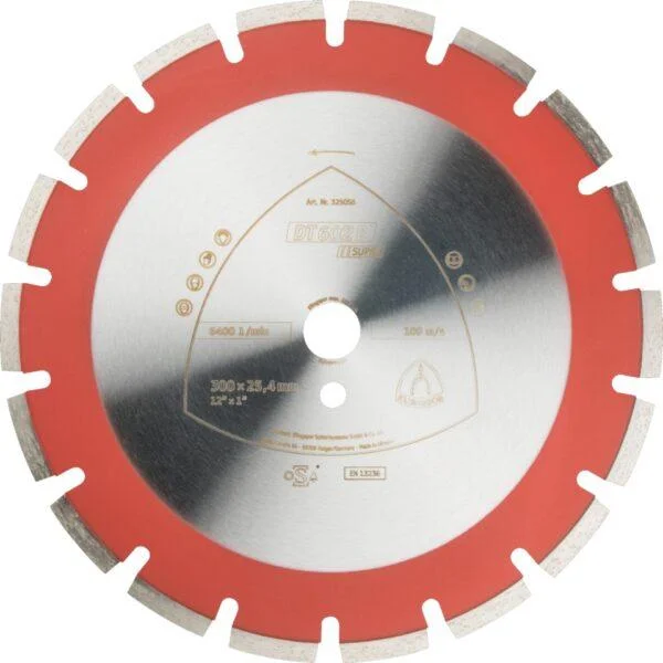 Klingspor DT 602 B dijamantske rez.ploče, 300 x 2,8 x 25,4 mm 18 segmenti 40 x 2,8 x 9 mm, Široko nazubljen