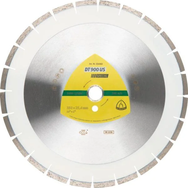 Klingspor DT 900 US dijamantske rez.ploče, 350 x 3 x 30 mm 24 segmenti 40 x 3 x 10 mm, Usko nazubljeni