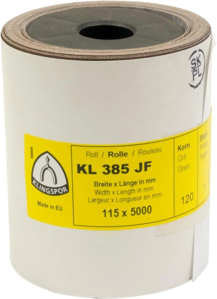 Klingspor KL 385 JF rolne, 115 x 5000 mm Zrno 120