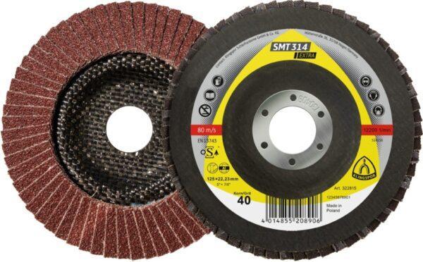 Klingspor SMT 314 lepezasti brusni disk, 125 x 22,23 mm Zrno 40 konveksan