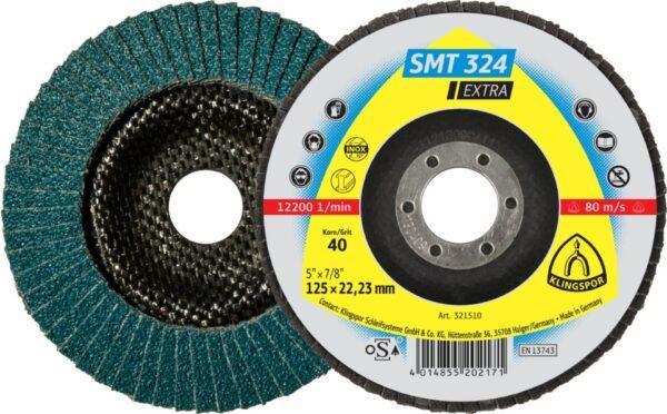 Klingspor SMT 324 lepezasti brusni disk, 115 x 22,23 mm Zrno 60 ravan