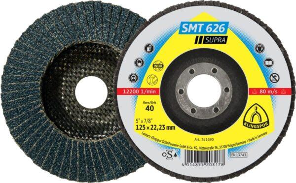 Klingspor SMT 626 lepezasti brusni disk, 115 x 22,23 mm Zrno 120 konveksan