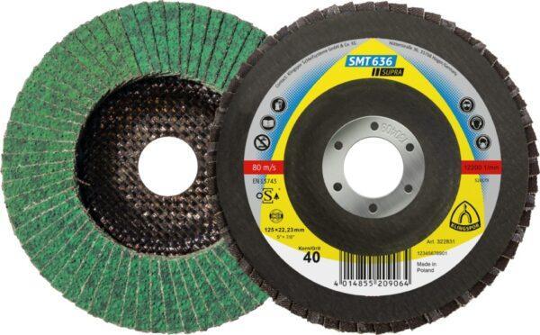 Klingspor SMT 636 lepezasti brusni disk multibond, 125 x 22,23 mm Zrno 60 konveksan