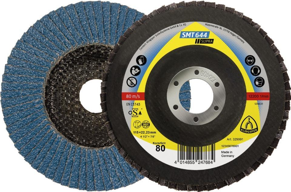 Klingspor SMT 644 lepezasti brusni disk, 125 x 22,23 mm Zrno 40 ravan