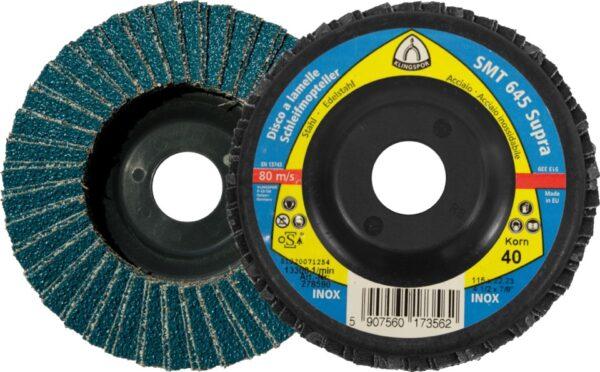 Klingspor SMT 645 lepezasti brusni disk, 115 x 22,23 mm Zrno 40 ravan