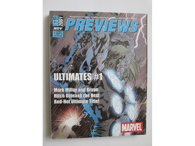 Marvel PREVIEWS comic shop`s catalog - NOV 2001