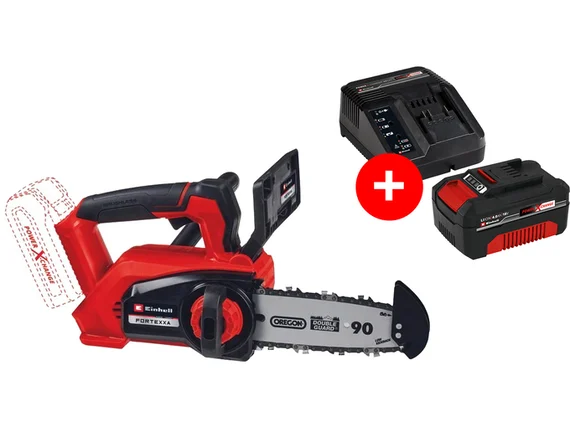 Einhell Jednoručna akumulatorska lančana testera FORTEXXA 18/20 TH + Einhell Power-X-Change 18V 4.0 Ah Starter-Kit