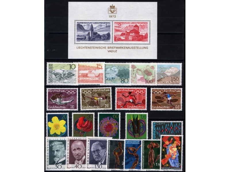 Liechtenstein 1972 KompGod Mi556-78Bl9 **