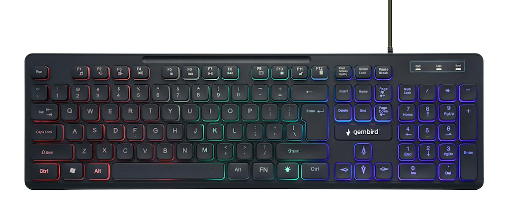 Gembird KB-UML-02 RGB gejmerska tastatura crna