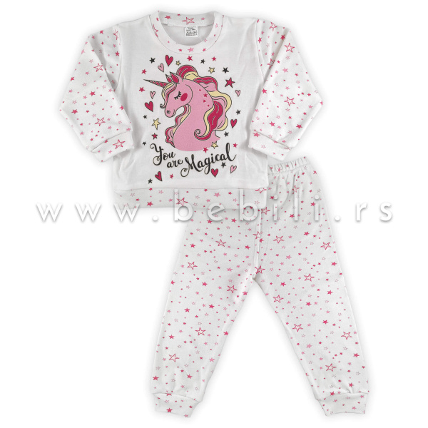 Ready Svetleća pamučna pidžama za bebe Girl