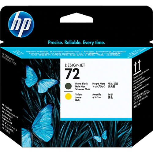 HP HP 72 Matte Black and Yellow Printhead | C9384A