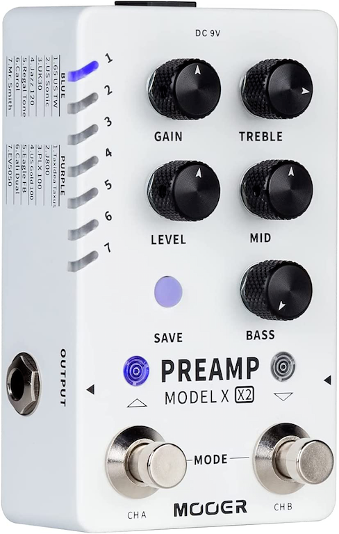 Mooer Preamp Model X2 gitarska pedala