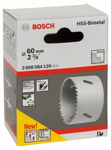 Testera za otvore HSS-bimetal za standardne adaptere Bosch 2608584120, 60 mm, 2 3/8"