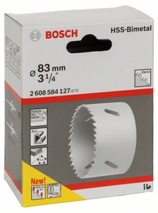 Testera za otvore HSS-bimetal za standardne adaptere Bosch 2608584127, 83 mm, 3 1/4"