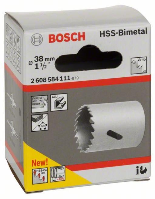 Testera za otvore HSS-bimetal za standardne adaptere Bosch 2608584111, 38 mm, 1 1/2"