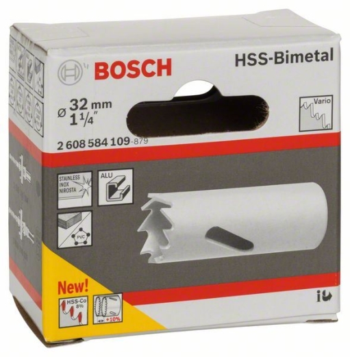 Testera za otvore HSS-bimetal za standardne adaptere Bosch 2608584109, 32 mm, 1 1/4"