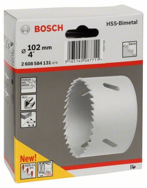 Testera za otvore HSS-bimetal za standardne adaptere Bosch 2608584131, 102 mm, 4"