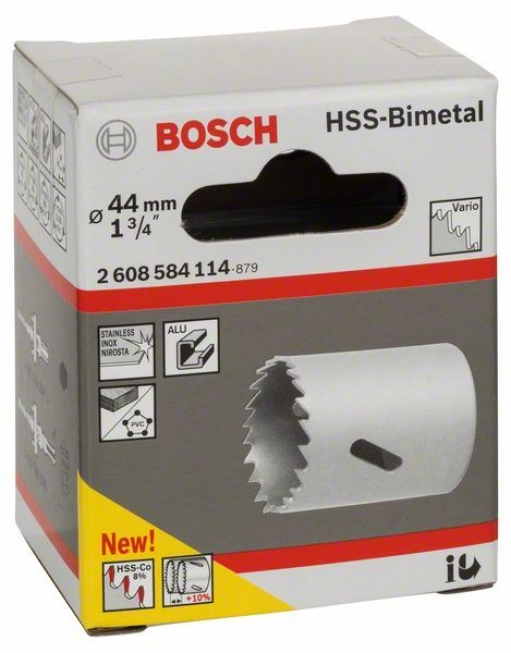 Testera za otvore HSS-bimetal za standardne adaptere Bosch 2608584114, 44 mm, 1 3/4"