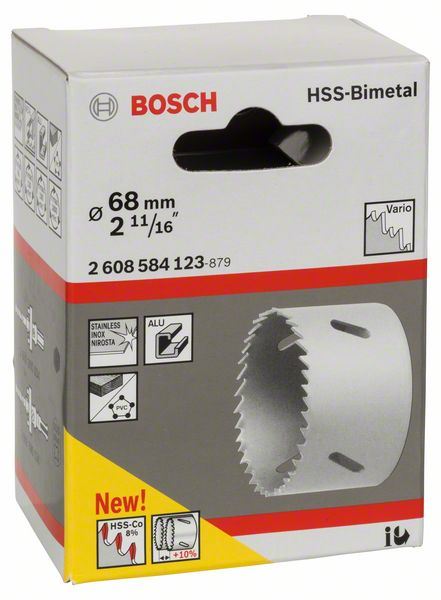 Testera za otvore HSS-bimetal za standardne adaptere Bosch 2608584123, 68 mm, 2 11/16"
