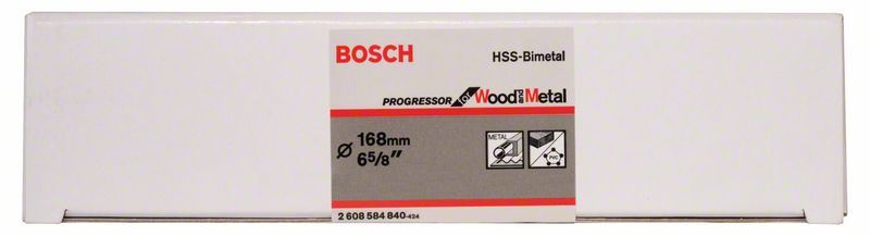 Testera za otvore HSS-bimetal za standardne adaptere Bosch 2608584840, 168 mm, 6 5/8"