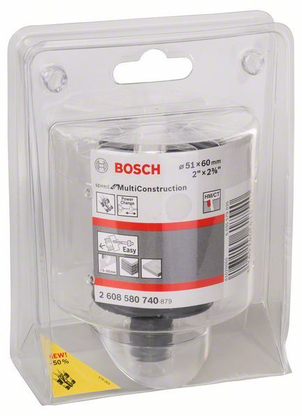 Testera za otvore Speed for Multi Construction Bosch 2608580740, 51 mm, 2"
