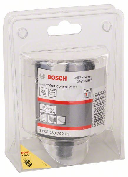 Testera za otvore Speed for Multi Construction Bosch 2608580742, 57 mm, 2 1/4"