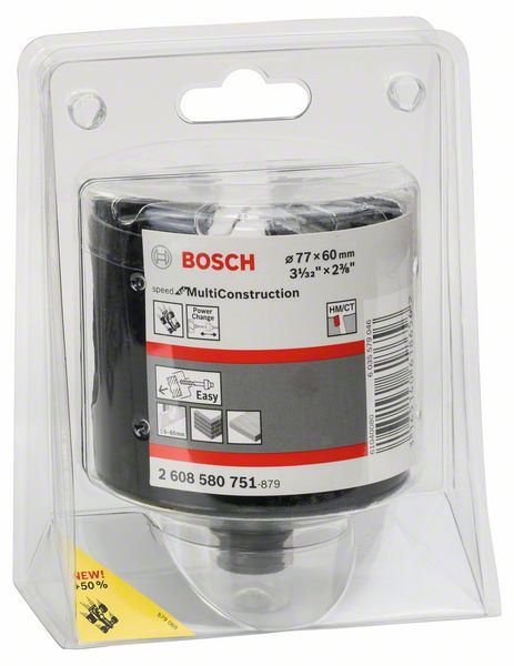 Testera za otvore Speed for Multi Construction Bosch 2608580751, 77 mm, 3 1/16"