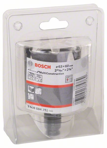 Testera za otvore Endurance for Multi Construction Bosch 2608584761, 63 mm, 4