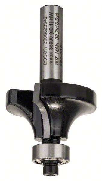 Glodala za zaobljavanje Bosch 2608628342, 8 mm, R1 10 mm, L 16,5 mm, G 57 mm