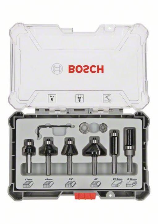 Komplet glodala, 6 komada, Trim&Edging držač od 6 mm Bosch 2607017468