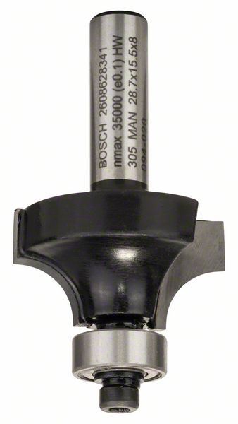Glodala za zaobljavanje Bosch 2608628341, 8 mm, R1 8 mm, L 15,2 mm, G 53 mm